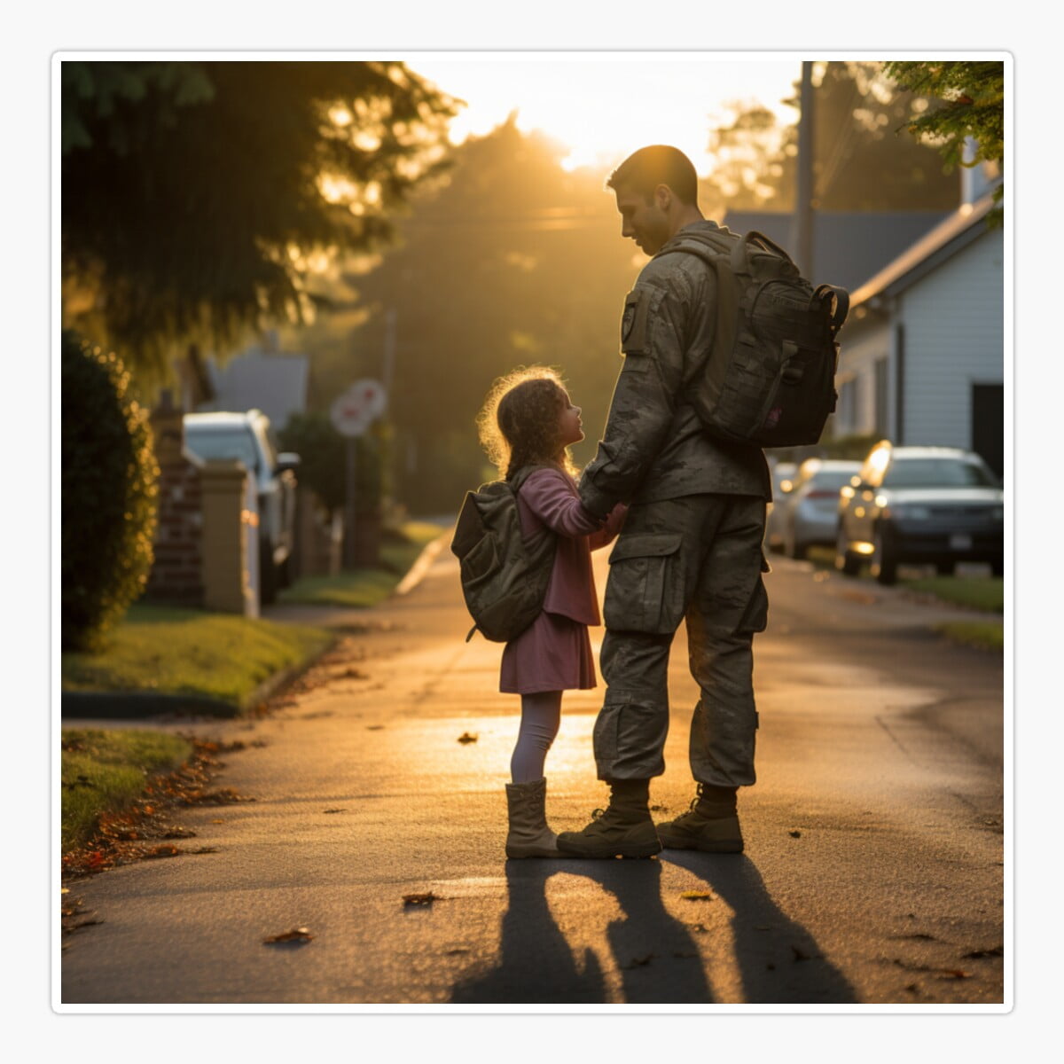 DOPASTICKER Heartfelt Reunion: Military Homecoming" Sticker, Phone ...