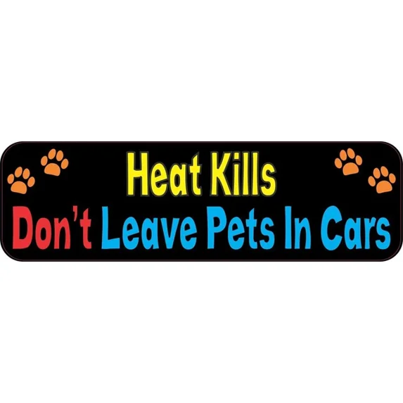 DOPASTICKER Heat Kil.Ls Dont Leave Pets In Cars Sticker Car Sticker ...