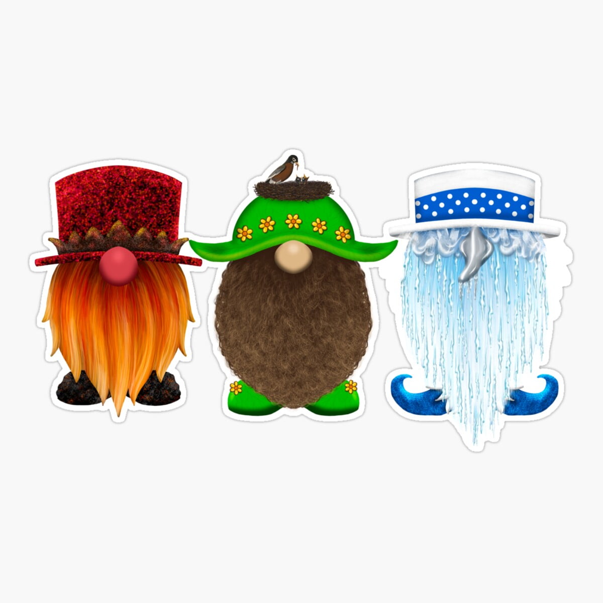 DOPASTICKER Heat Miser, Snow Miser And Mother Nature Sticker, Phone ...