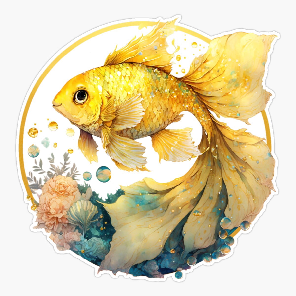 DOPASTICKER Heaven Fish Sticker, Phone Sticker Car Stickers, Birthday ...