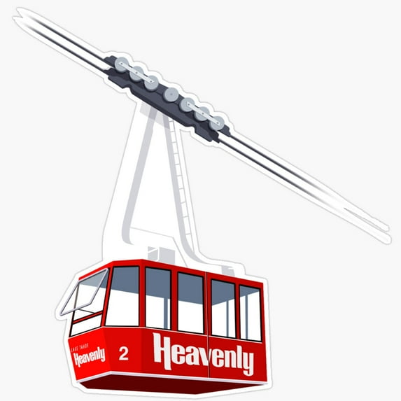 DOPASTICKER Heavenly Cable Car Sticker Decorative Laptop, Phone ...