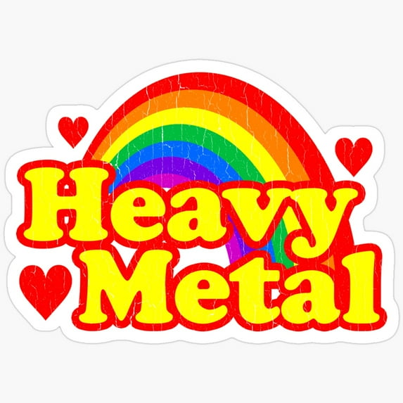 DOPASTICKER Heavy Metal Rainbow Sticker. Gift You - Decorate Laptops ...