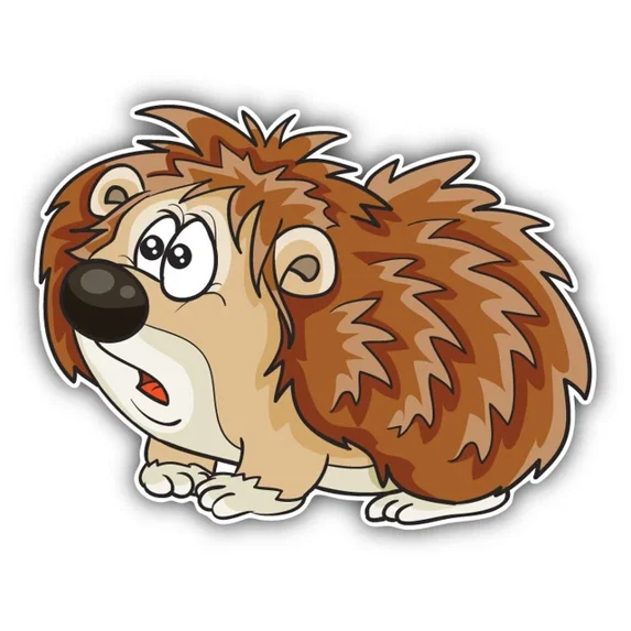 DOPASTICKER Hedgehog Cartoon Art Decor Sticker Decal Phone Decal Water ...