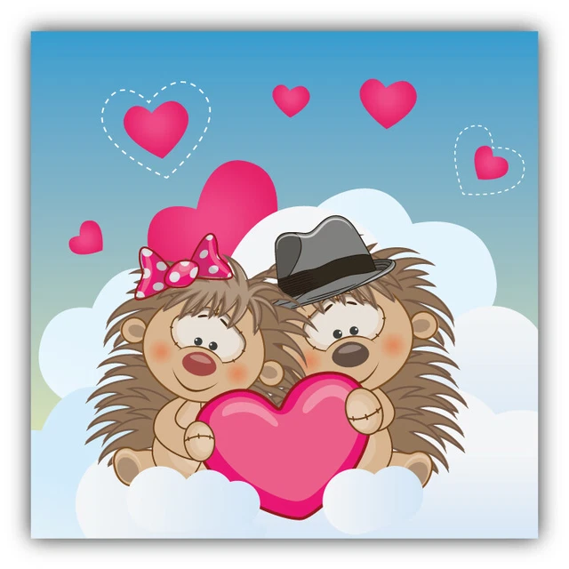 DOPASTICKER Hedgehog Love Car Sticker Phone Water Bottle Stickers, Cars ...
