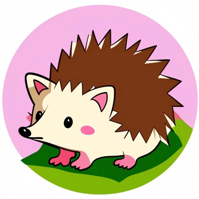 DOPASTICKER Hedgehog Sticker Cute Pet Animal Cartoon Spikey Quills ...