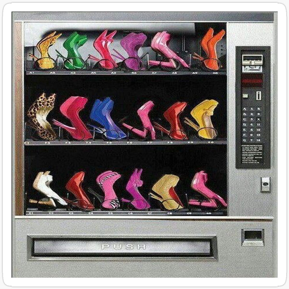 DOPASTICKER Heel Vending Machine Sticker Birthday Gifts - Decorative ...