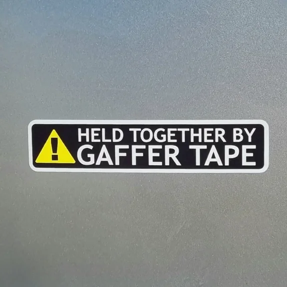 DOPASTICKER Held Together By Gaffer Tape Sticker For Car Bumper Phone ...