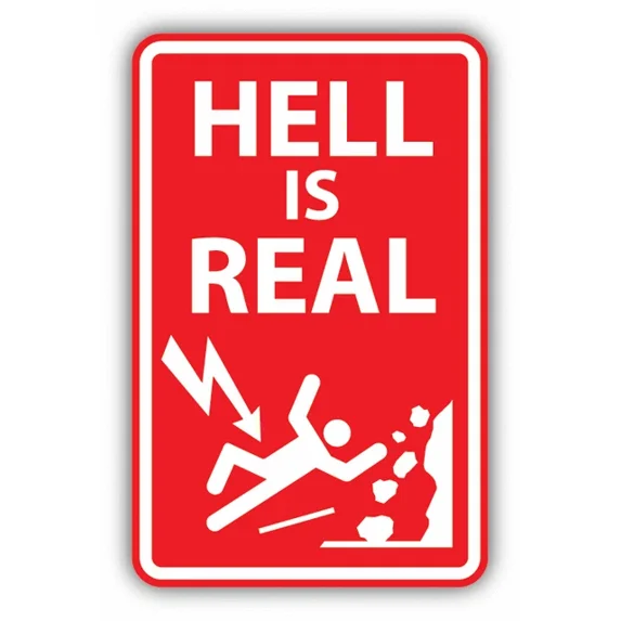 DOPASTICKER Hell Is Real Electrical Dangerous Warning Sticker Decal ...