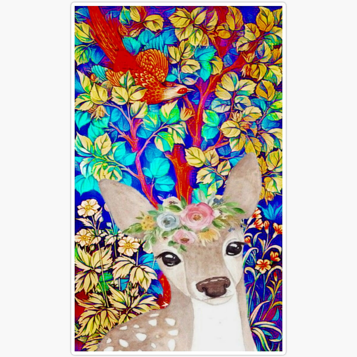 DOPASTICKER Hello Deer Sticker Decorative Laptop, Phone Stickers ...