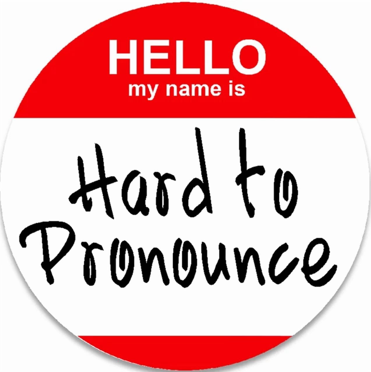 DOPASTICKER Hello My Name Is Hard To Pronounce Sticker, Nametag Phone ...