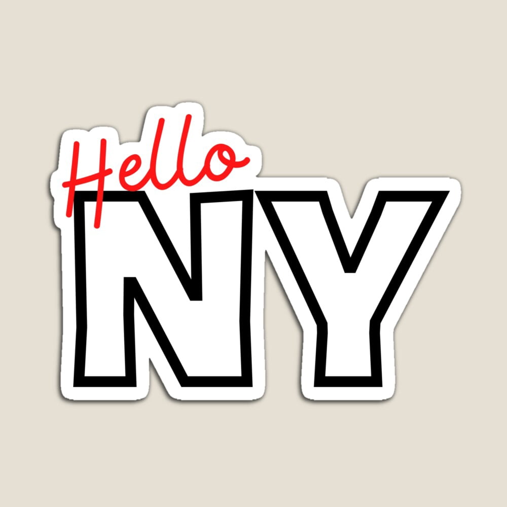 DOPASTICKER Hello Ny Decorative Laptop, Phone Stickers, Waterproof ...
