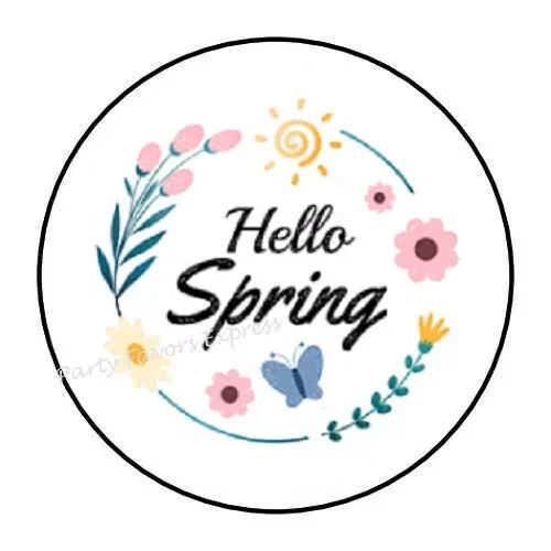 DOPASTICKER Hello Spring Decorative Laptop, Phone Stickers, Waterproof ...