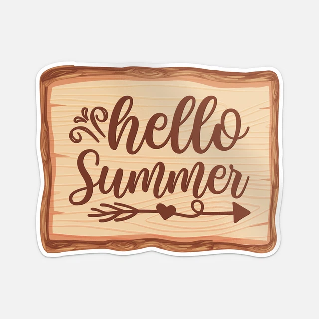 DOPASTICKER Hello Summer Sticker Decal Phone Decal Water Bottle ...