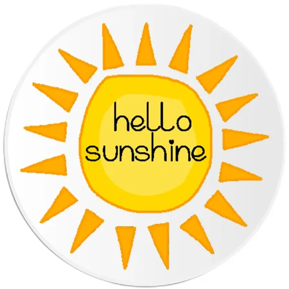 DOPASTICKER Hello Sunshine Sticker, Sunshine Summer Bright Phone Decal ...