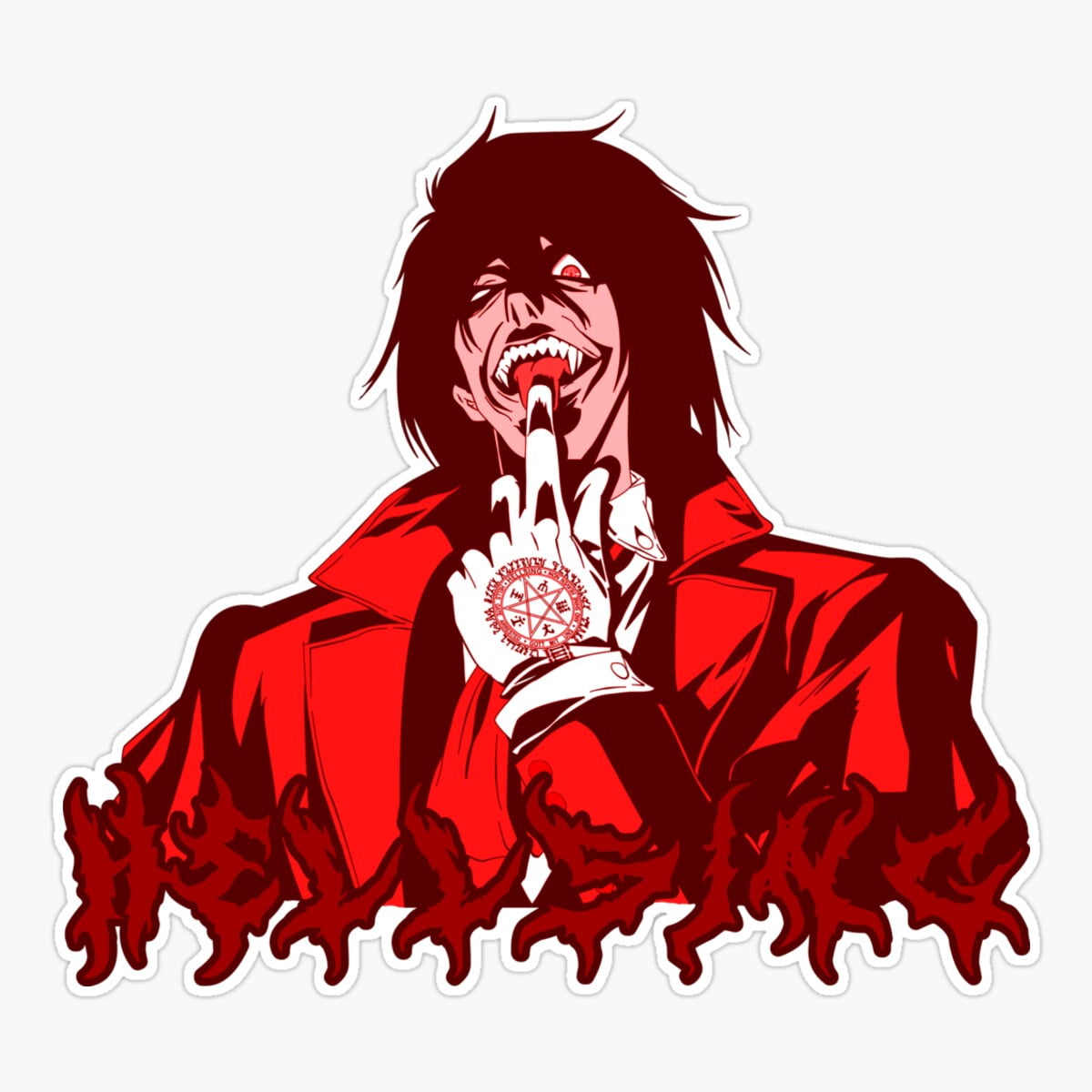 DOPASTICKER Hellsing, Alucard Sticker, Phone Sticker Car Stickers ...