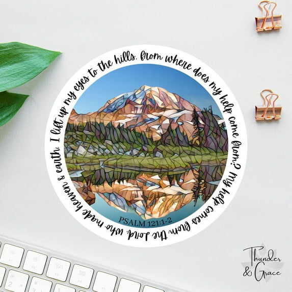 DOPASTICKER My Help Comes From The Lord Sticker, Faith Sticker, Water ...