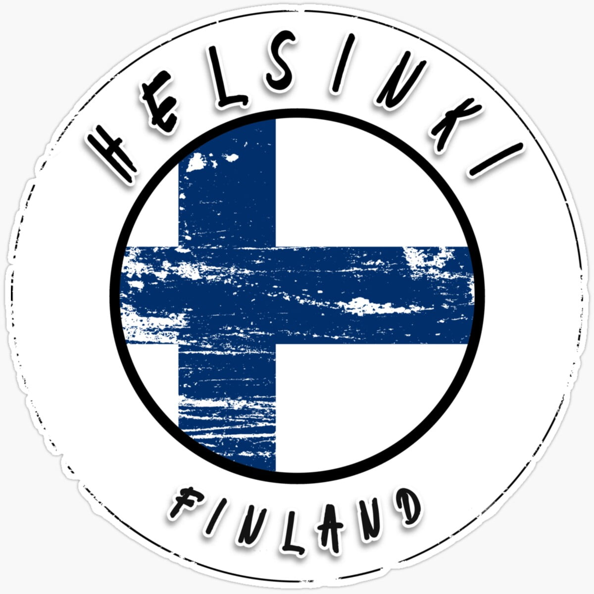 DOPASTICKER Helsinki Finland Vintage Sticker Decorative Laptop, Phone ...