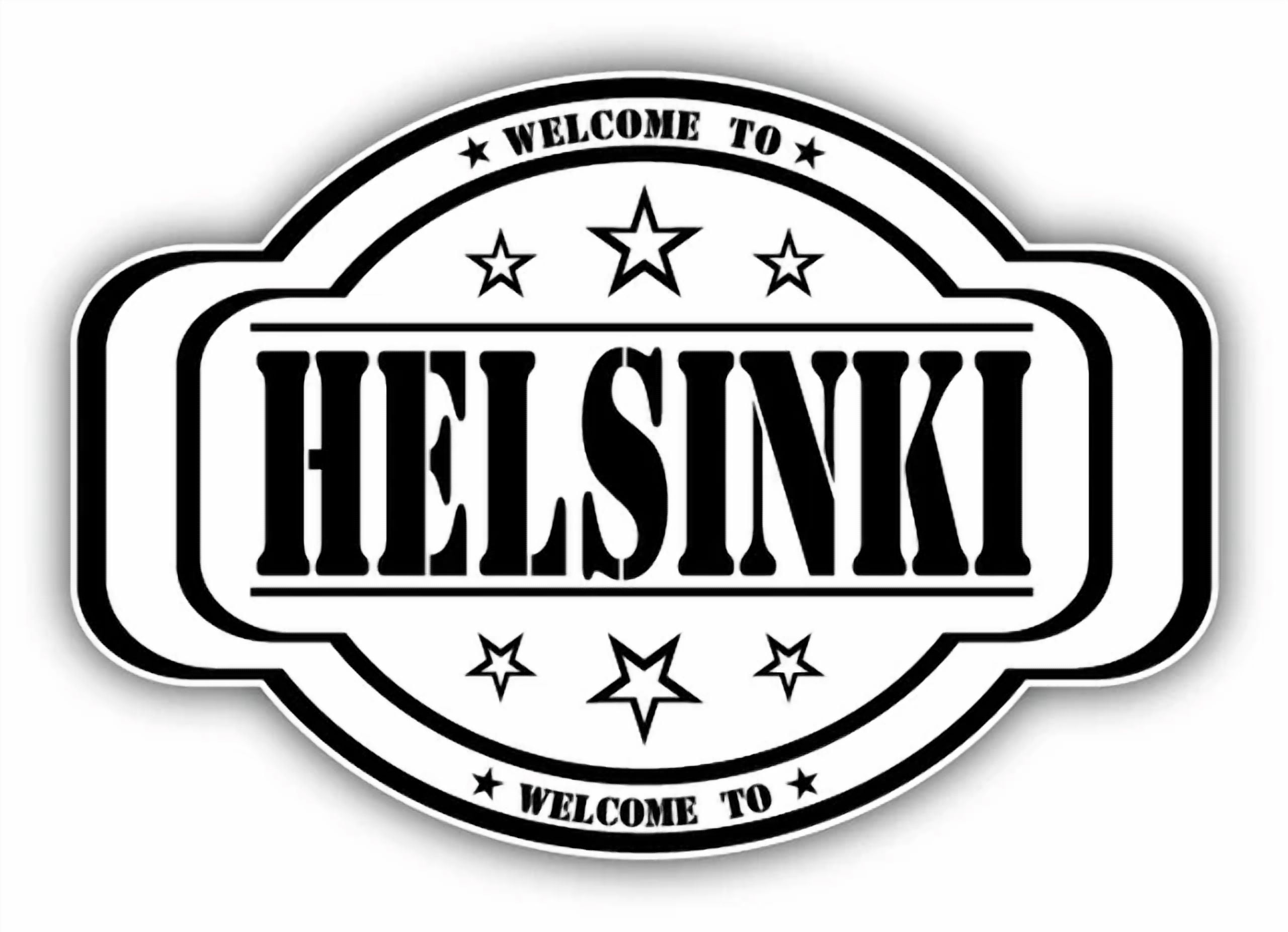 DOPASTICKER Helsinki Welcome Sticker Decal Phone Decal Water Bottle ...