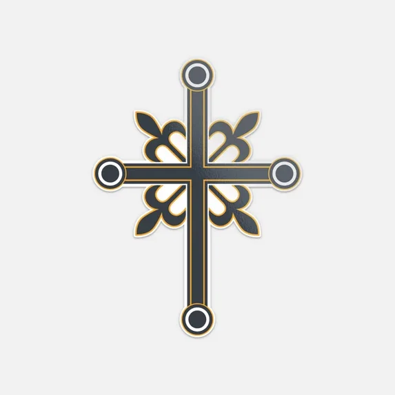 DOPASTICKER Heraldic Design Cross Sticker Decal Phone Decal Water ...