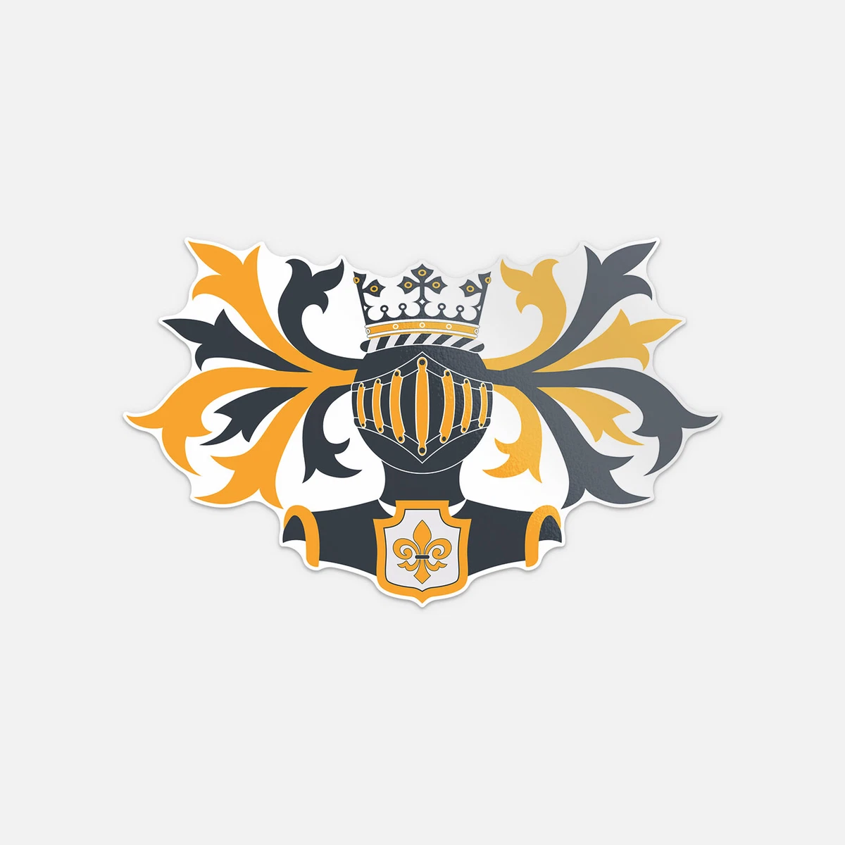 DOPASTICKER Heraldic Design Knight Head Sticker Waterproof Sticker For ...