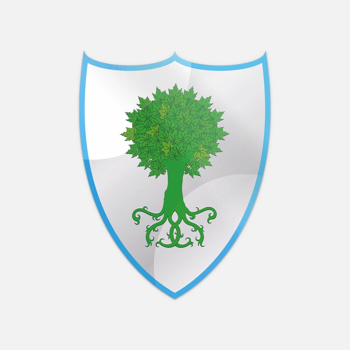 DOPASTICKER Heraldic Shield Tree Sticker Decal Phone Decal Water Bottle ...