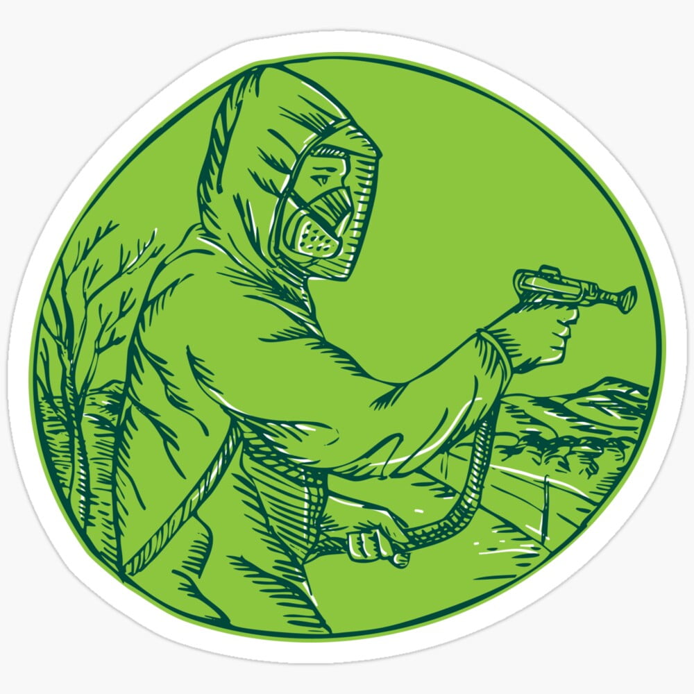 DOPASTICKER Herbicide Pesticide Control Exterminator Spraying Sticker ...