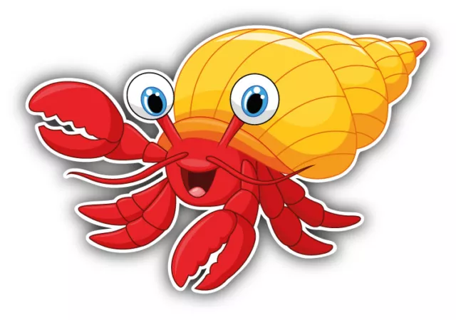 DOPASTICKER Hermit Crab Cartoon Sticker Decal Phone Decal Water Bottle ...