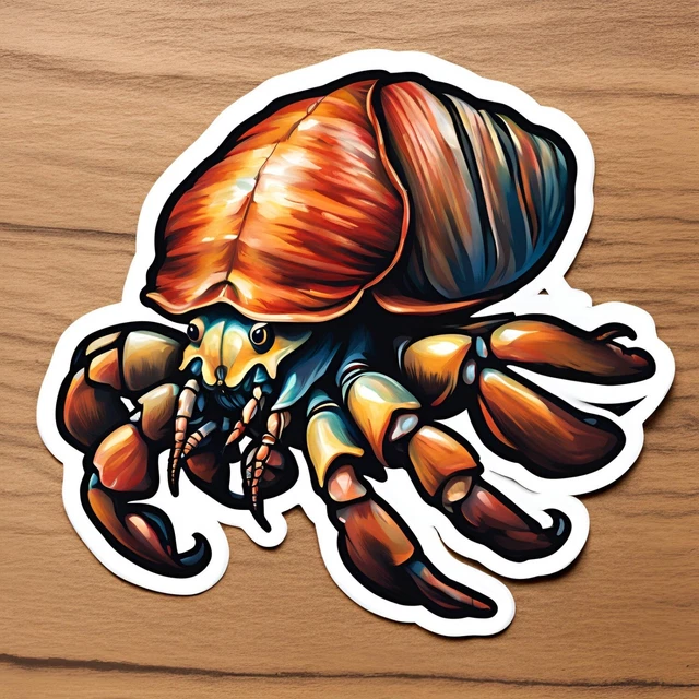 DOPASTICKER Hermit Crab Sticker Phone Decal Water Bottle Stickers, Cars ...
