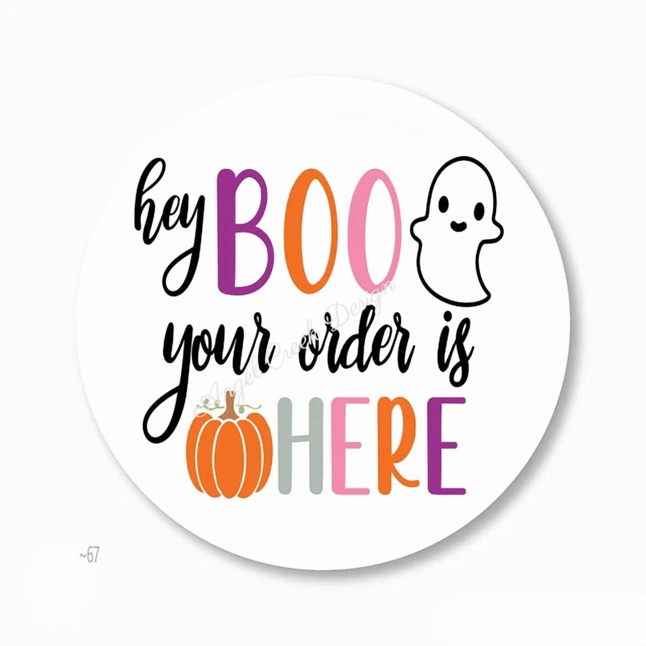 DOPASTICKER Hey Boo Your Order Is Here Hal.Low.Een Scrapbook Stickers ...