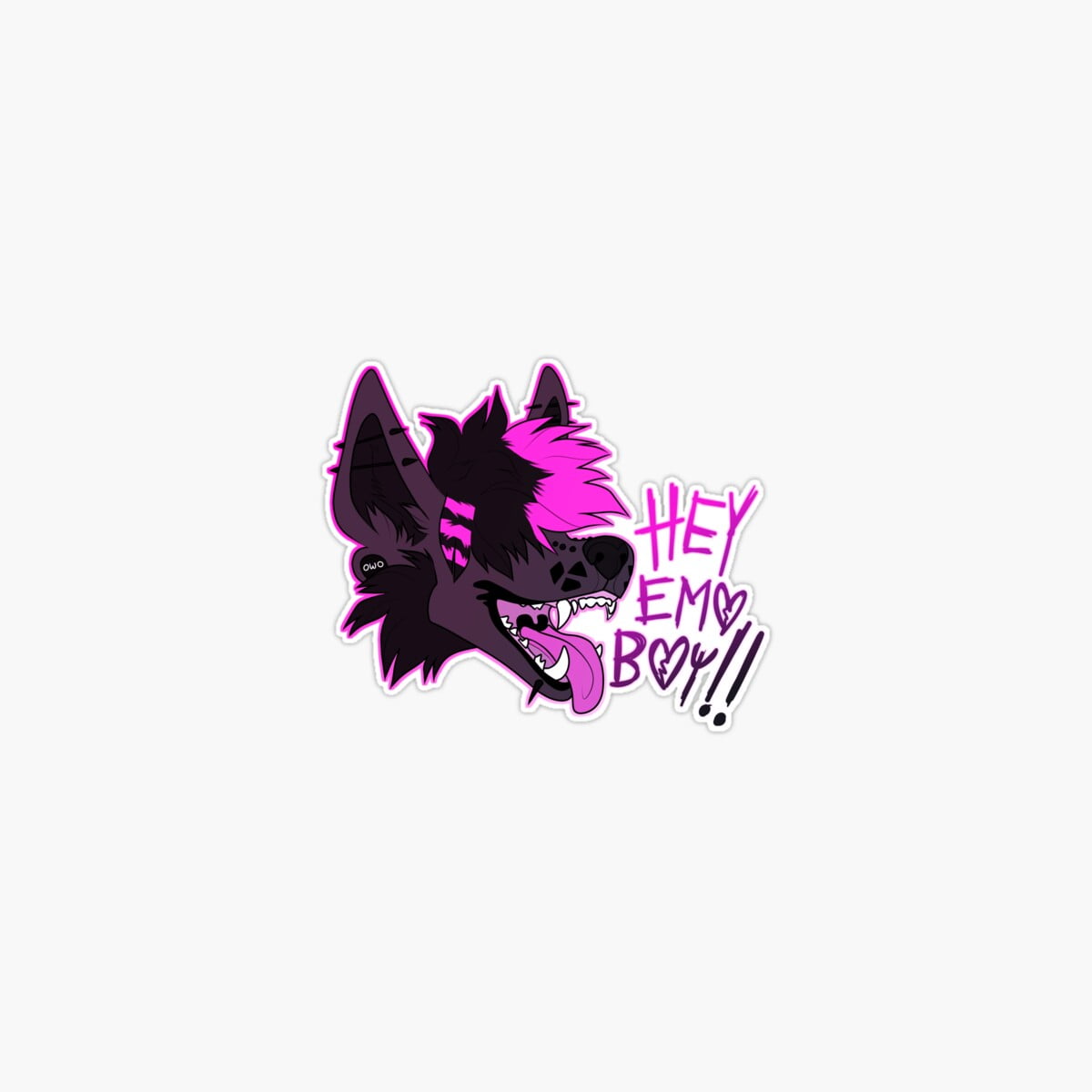 DOPASTICKER Hey Emo Boy!! Sticker, Phone Sticker Car Stickers, Birthday ...