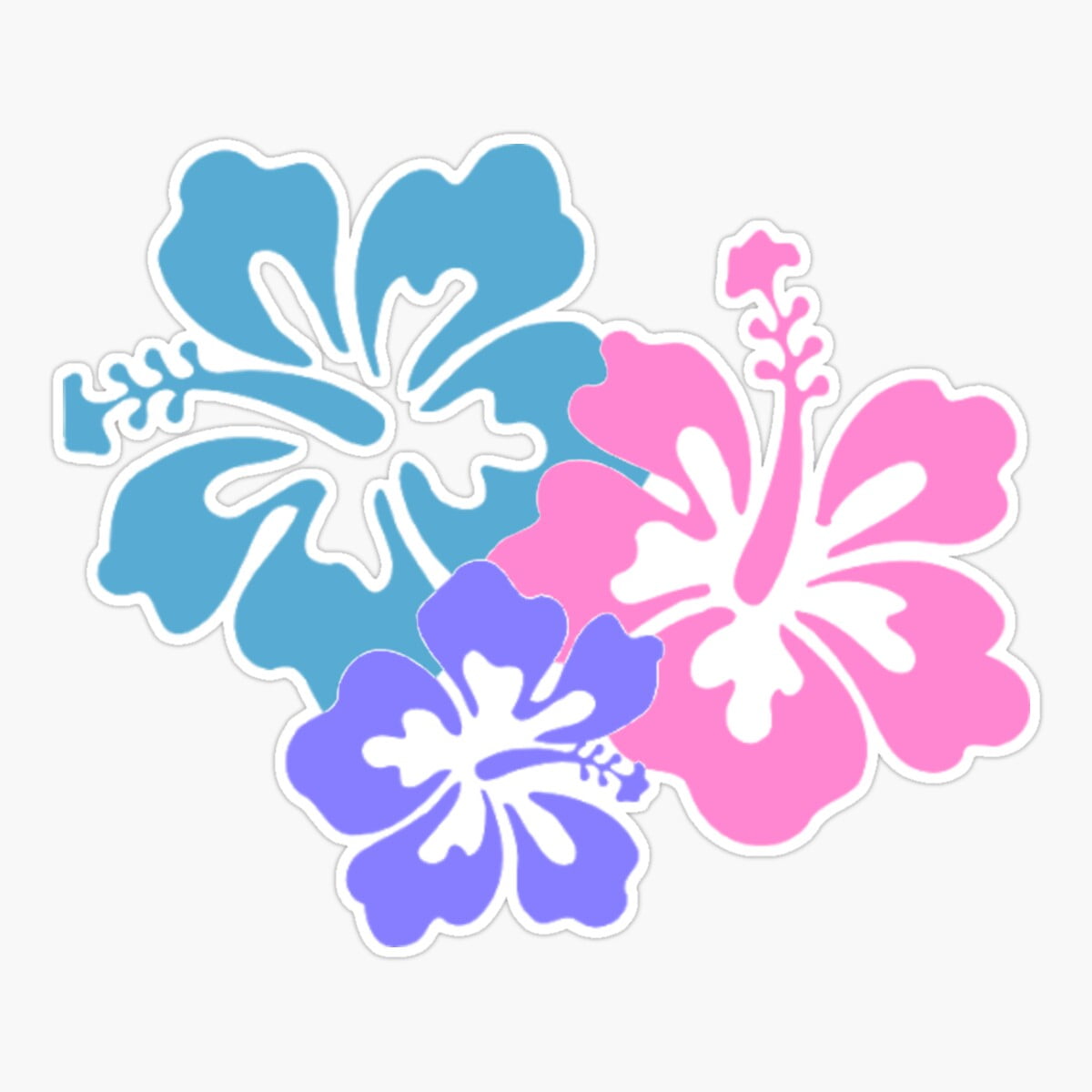 DOPASTICKER Hibiscus Sticker, Phone Sticker Water Bottle Sticker Car ...