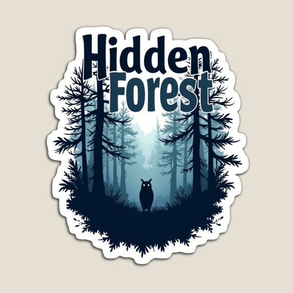 DOPASTICKER Hidden Forest - Mystic Nocturne - Hidden Wilderness Sticker ...