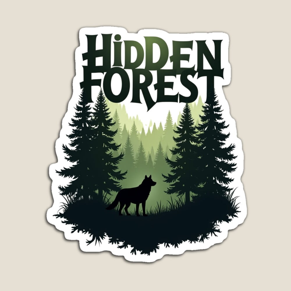 DOPASTICKER Hidden Forest - Mystic Wolf - Hidden Wilderness Sticker ...