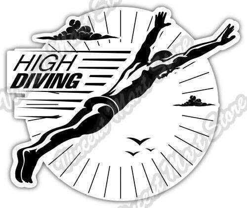 DOPASTICKER High Cliff Diving Adventure Water Sport Car Sticker Decal ...