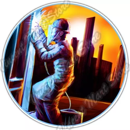 DOPASTICKER High Rise Welder Metal Work Construction Car Sticker Decal ...