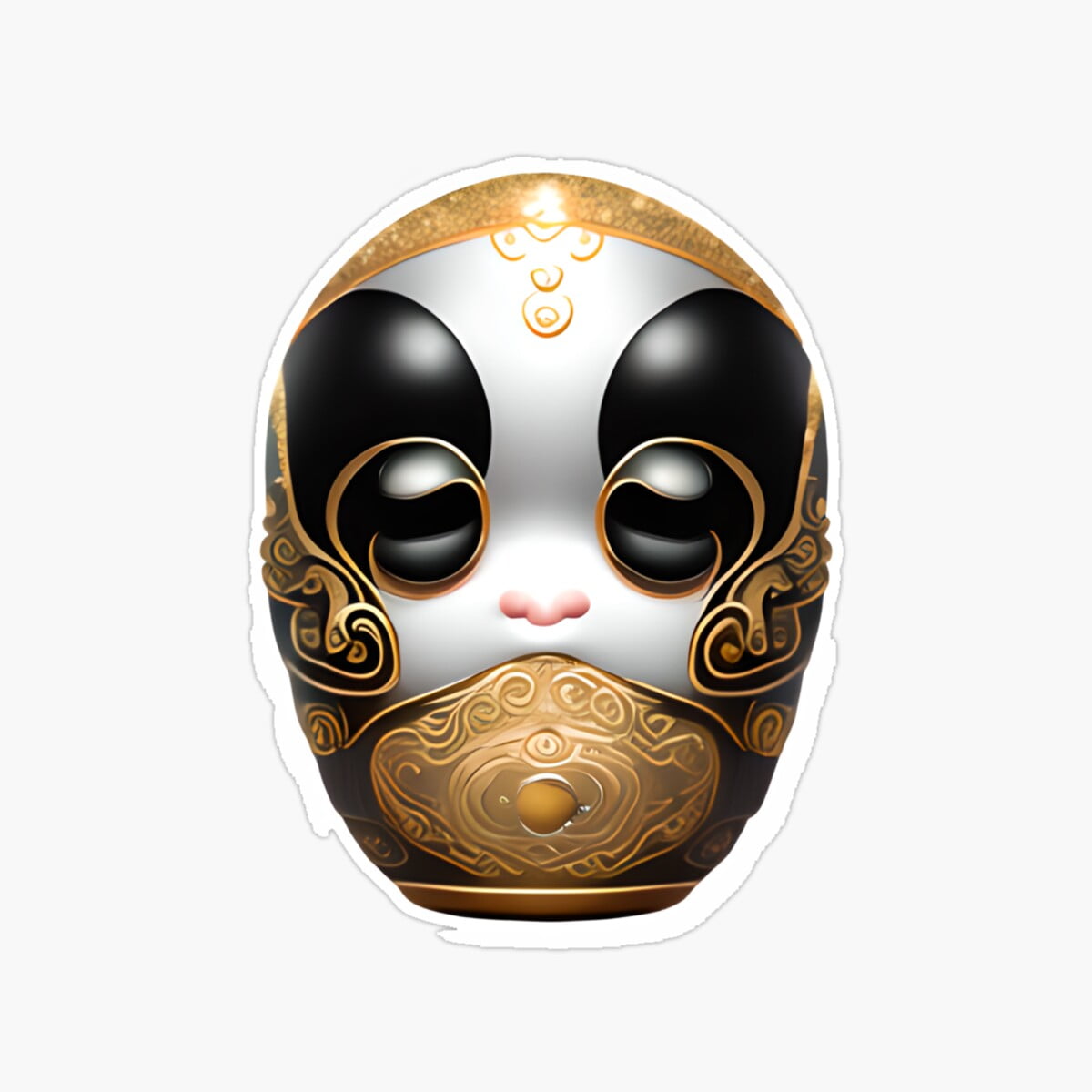 DOPASTICKER Highlighted Daruma Doll For Perseverance And Good Luck ...