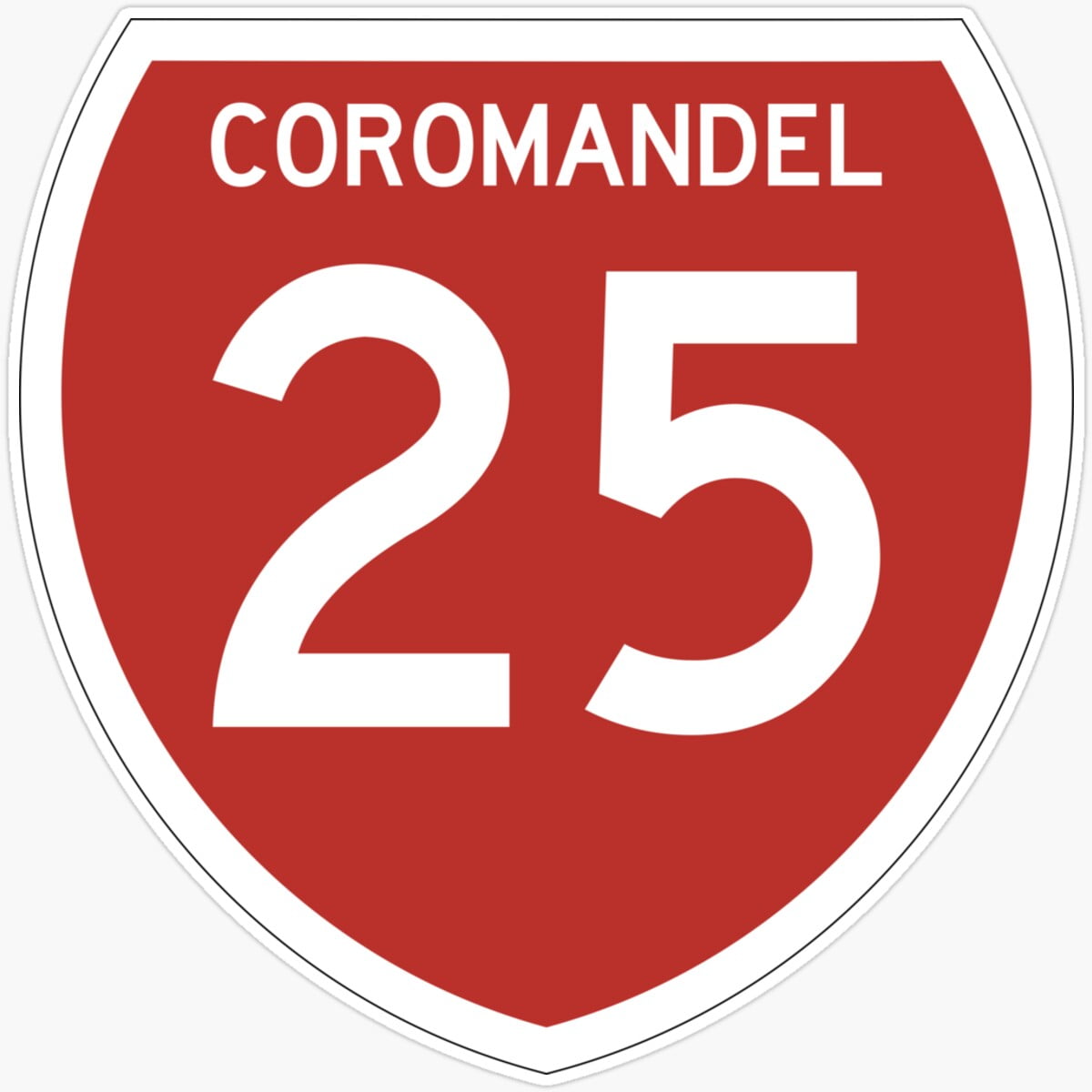 DOPASTICKER Highway 25, Coromandel, New Zealand Sticker Decorative ...