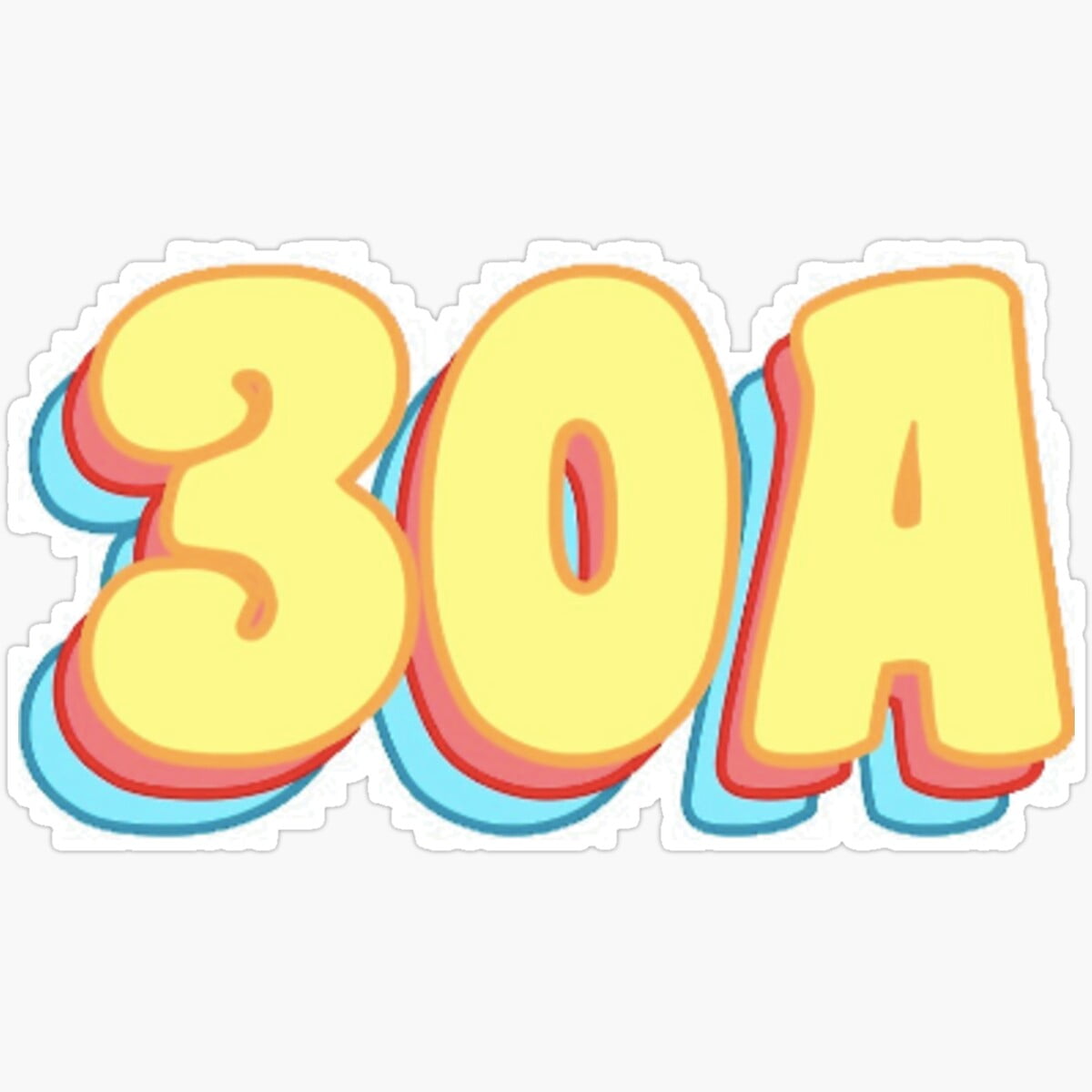 DOPASTICKER Highway 30A Sticker Decorative Laptop, Phone Stickers ...