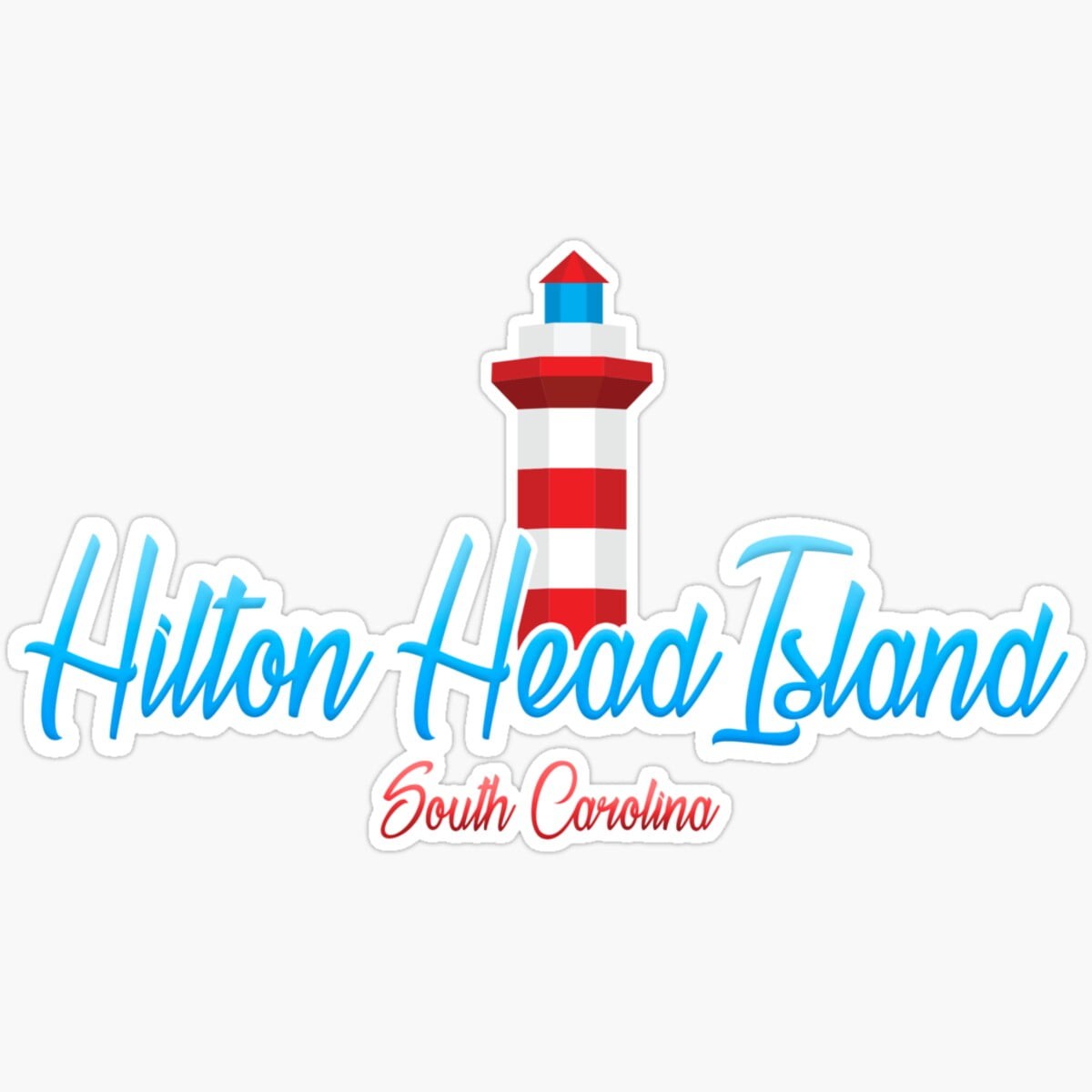 DOPASTICKER Hilton Head Island, South Carolina Sticker, Phone Stickers ...