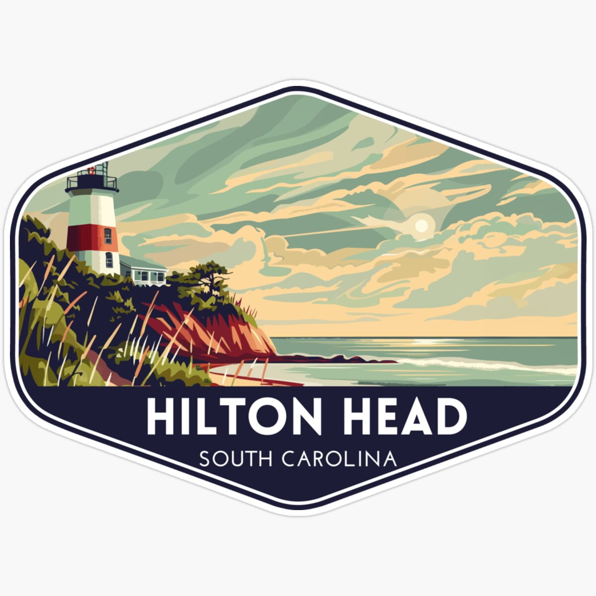DOPASTICKER Hilton Head South Carolina Travel Souvenir Sticker ...