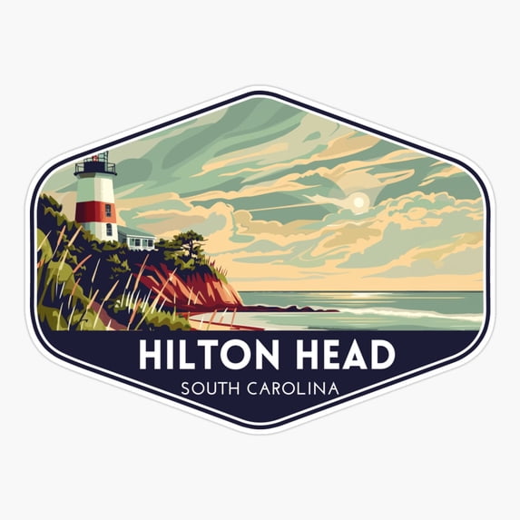 DOPASTICKER Hilton Head South Carolina Travel Souvenir Sticker, Phone ...