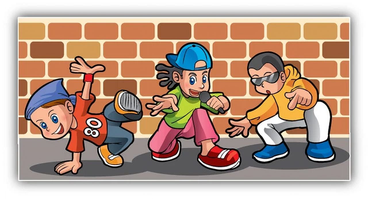 DOPASTICKER Hip Hop Dancers Sticker Decal Phone Decal Water Bottle ...