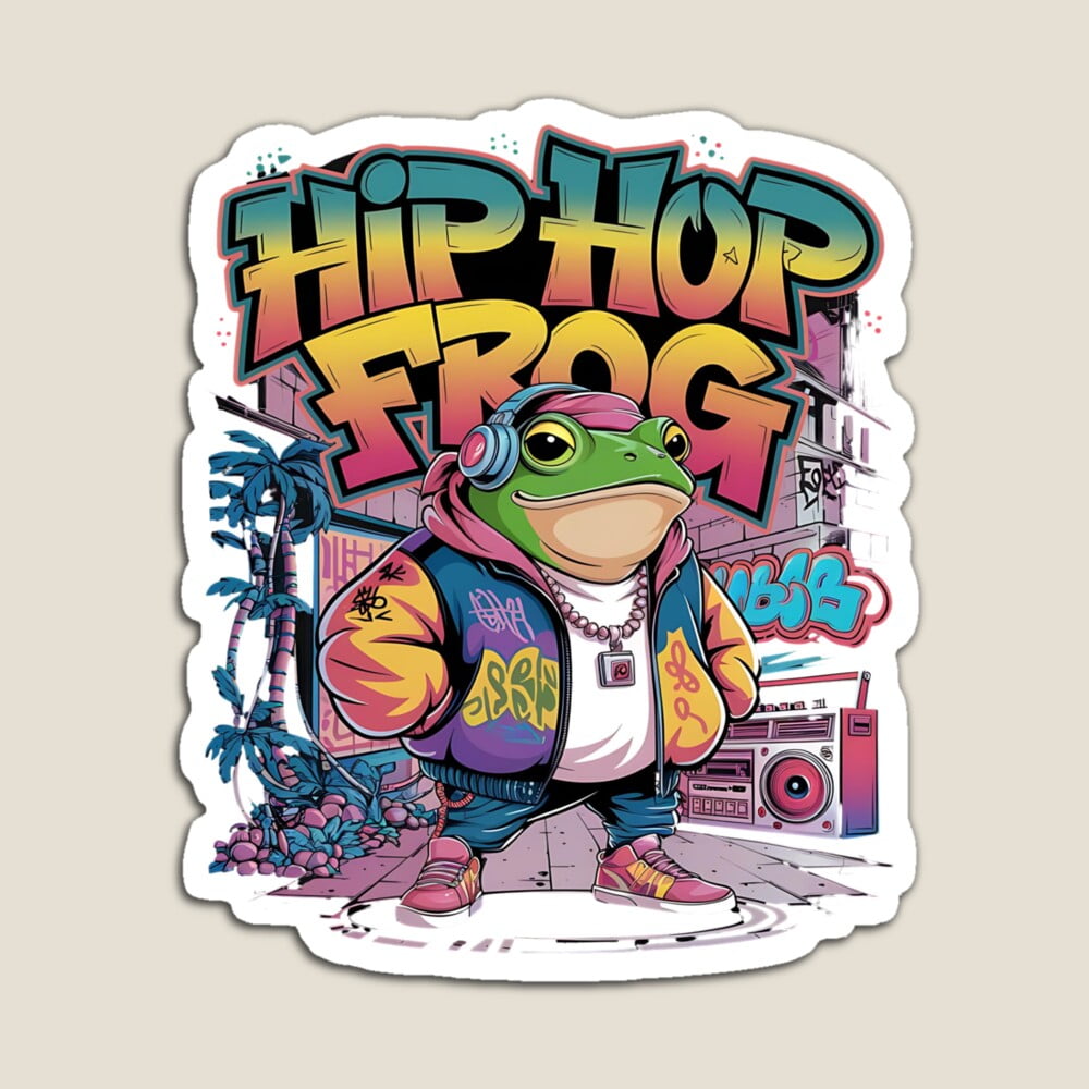 DOPASTICKER Hip Hop Frog Sticker - 5683 Hot Trending Stickers Phone ...