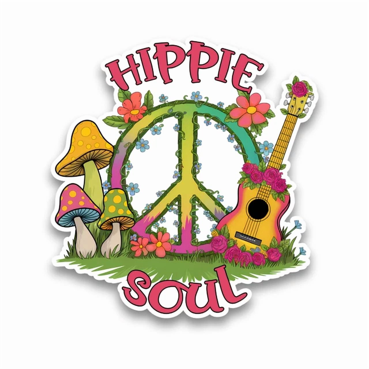 DOPASTICKER Hippie Soul Peace Sign Hipster Sticker Decal Car Window ...