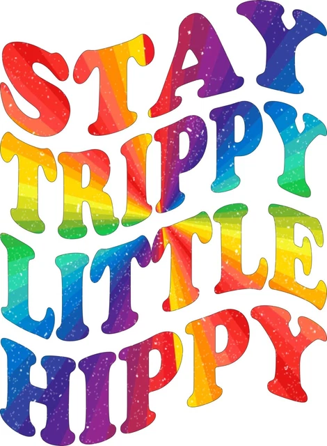 DOPASTICKER Hippie Sticker Little Hippie Colorful Hippy Trippy ...