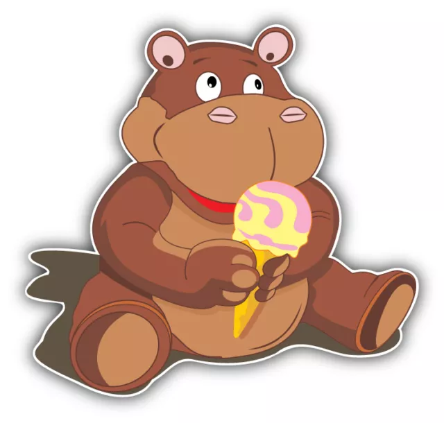 DOPASTICKER Hippo Ice Cream Sticker Decal Phone Decal Water Bottle ...