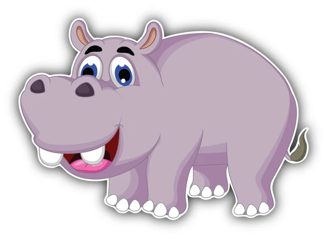DOPASTICKER Hippo Sticker Decal Phone Decal Water Bottle Stickers, Cars ...