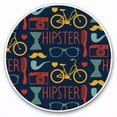 DOPASTICKER Hipster Mustache Bi.Ke Pattern Cool Gift Decorative Laptop ...