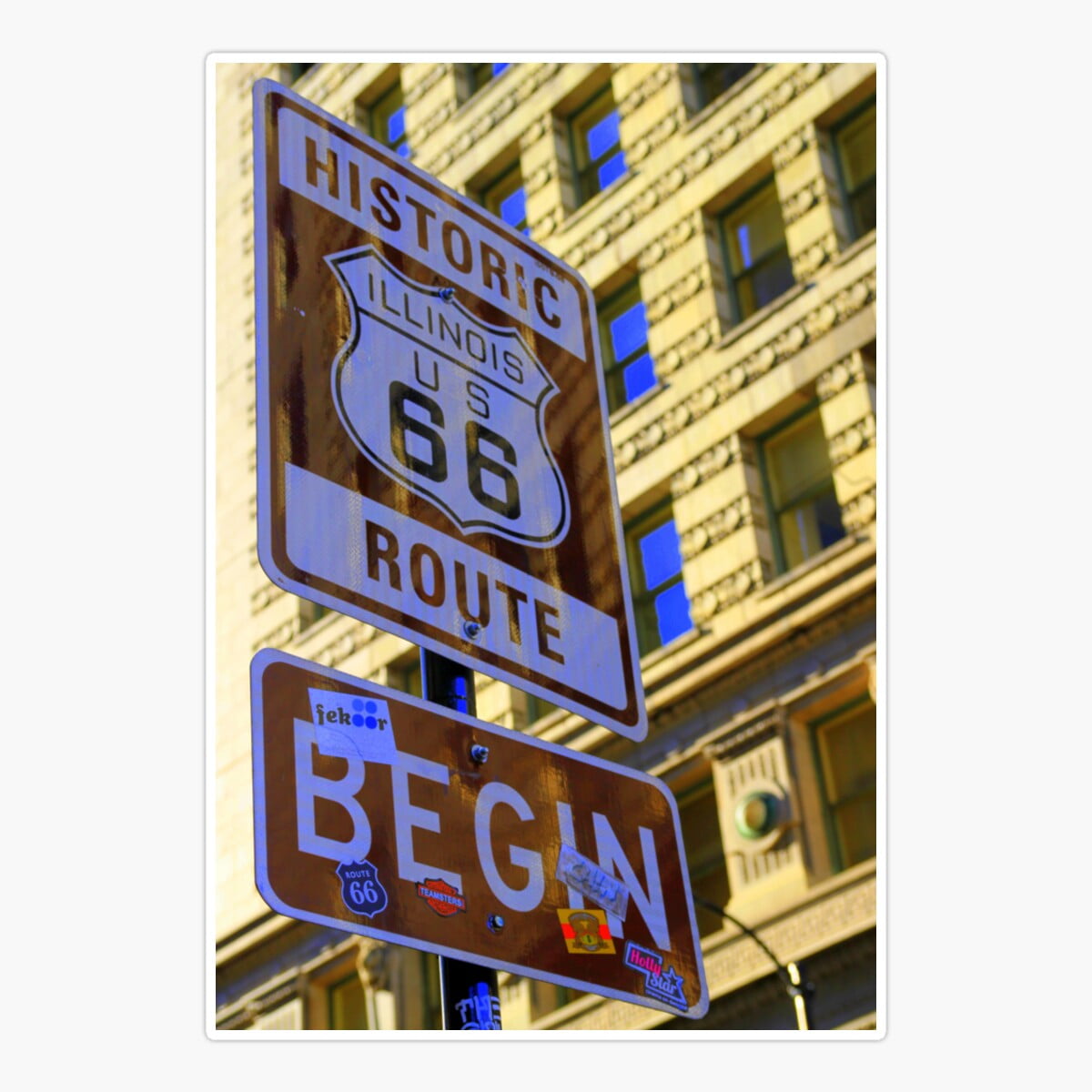 DOPASTICKER Historic Route 66 Begins Sticker, Phone Sticker Car ...