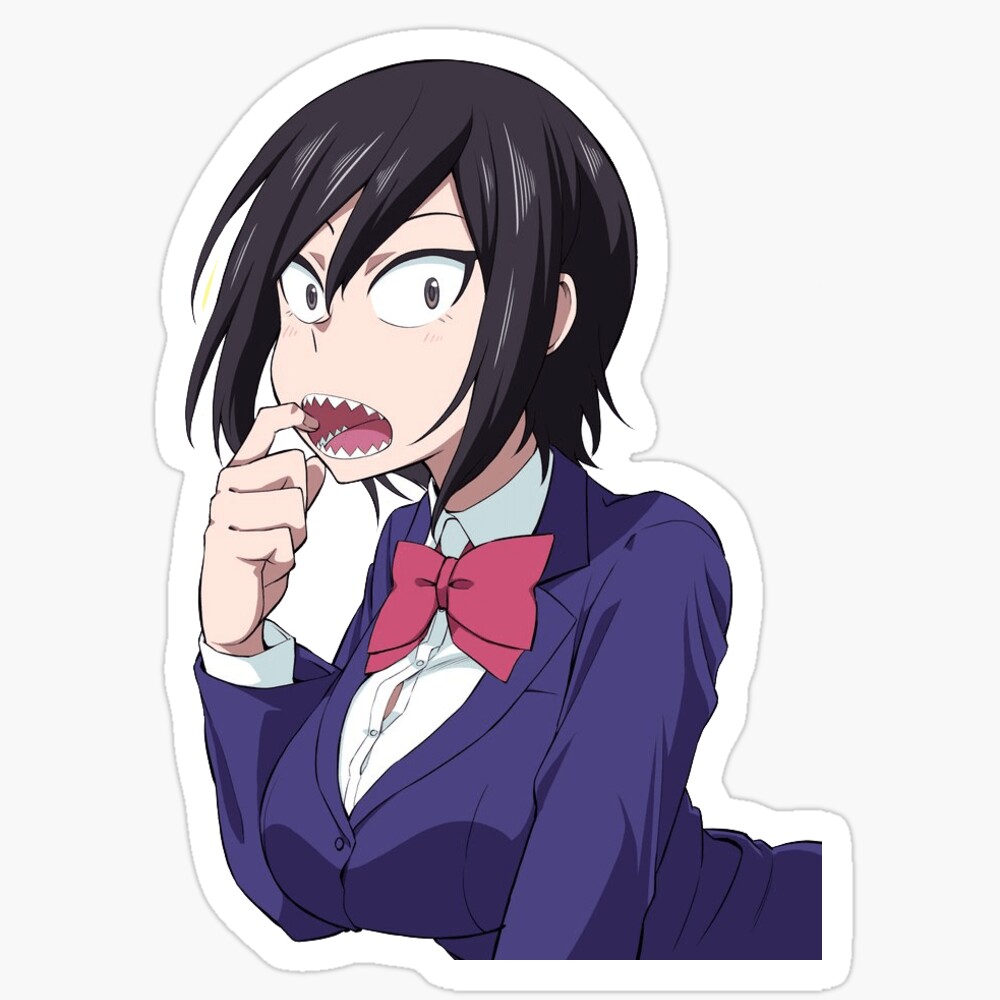 DOPASTICKER Hitomi-Chan Shows Off Her Sharkteeth Sticker Phone Decal ...